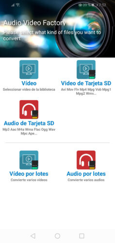 Format Factory para Android: Convertidor audio y vídeo, mp3, mp4, etc.