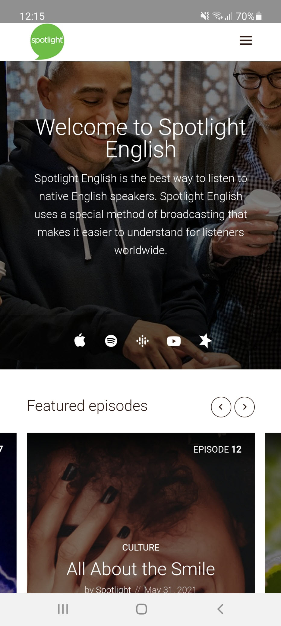3 páginas con audios y transcripción para aprender inglés escuchando