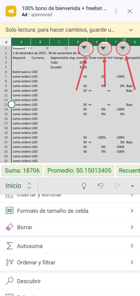 Ordenar datos en Excel de forma ascendente, varios criterios, fórmula, etc!
