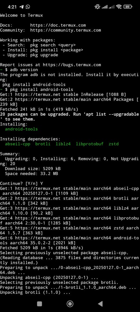 Cómo instalar ADB en Android con Termux • Android Jefe